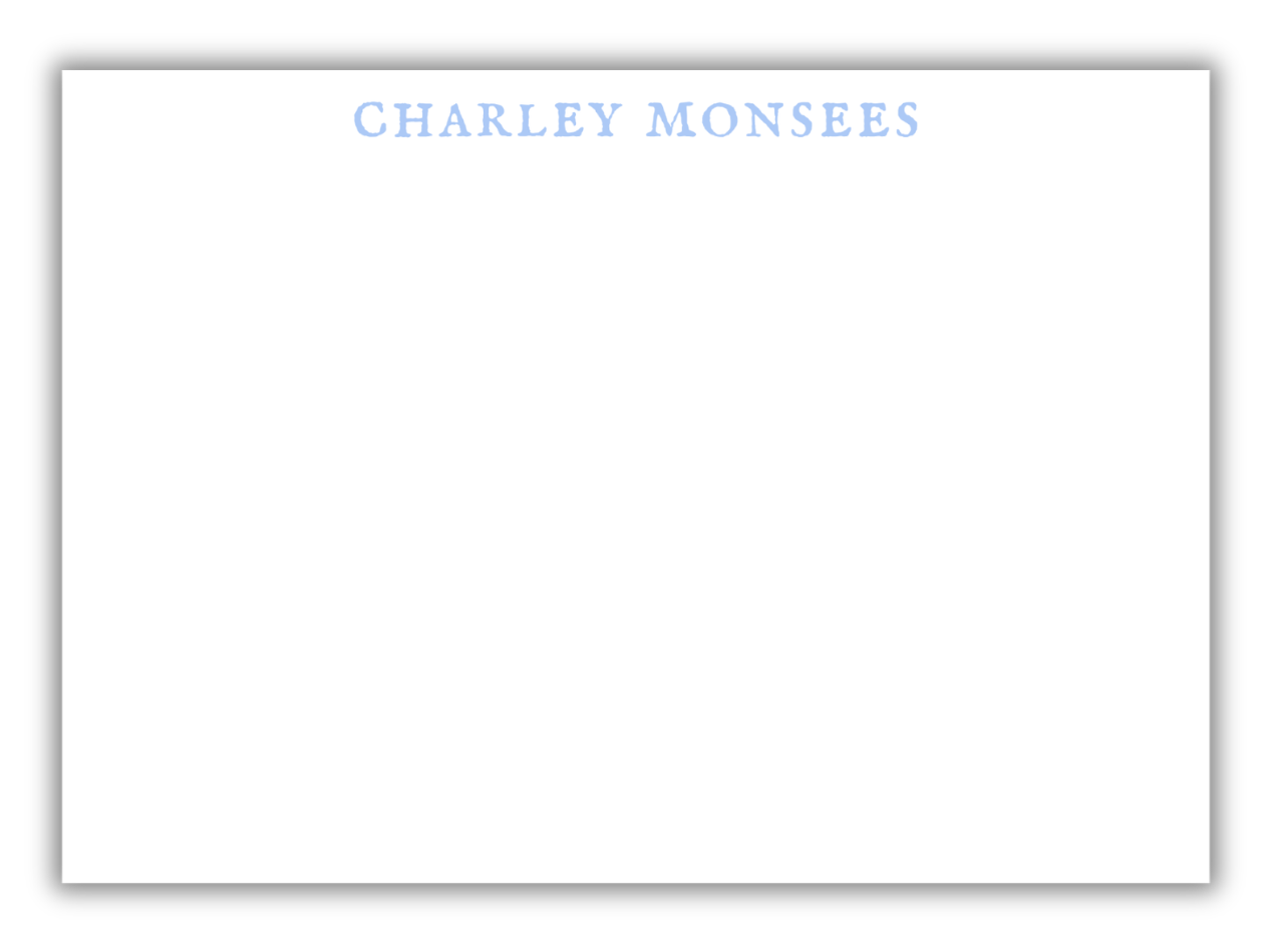 English Press Note Card – Langley + Lamm Paper